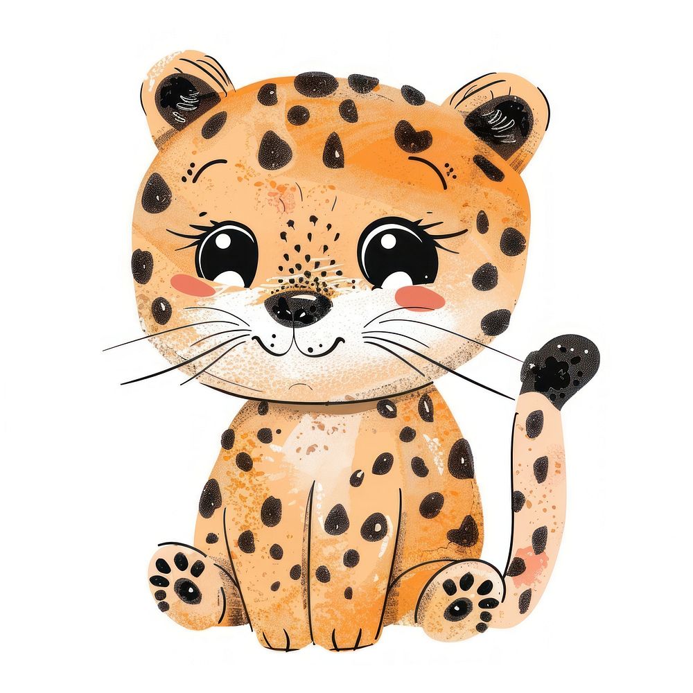 Leopard style frayed chalk doodle | Free Photo Illustration - rawpixel