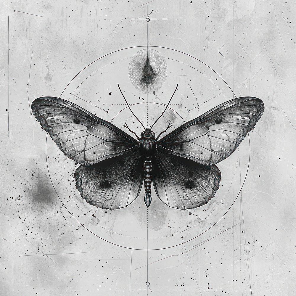 Butterfly drawing insect animal. | Premium Photo Illustration - rawpixel