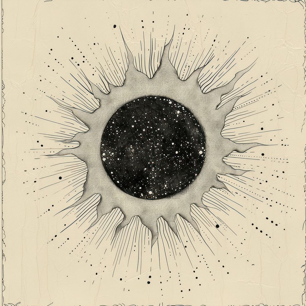 Sun drawing sketch illustrated. | Premium Photo Illustration - rawpixel