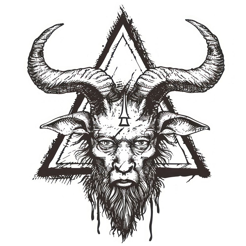 Satan livestock drawing sketch. | Free Photo Illustration - rawpixel