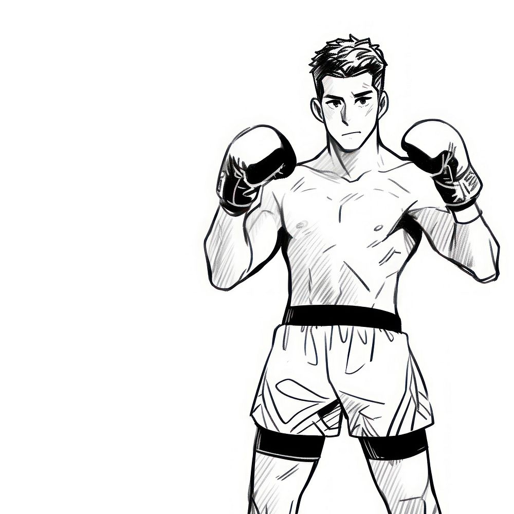 Boxing sketch punching drawing. | Free Photo Illustration - rawpixel