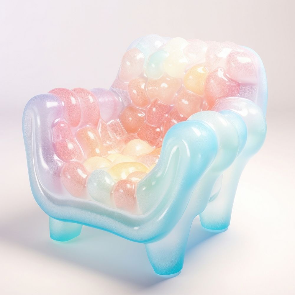 3d jelly glitter chair furniture | Free Photo Illustration - rawpixel