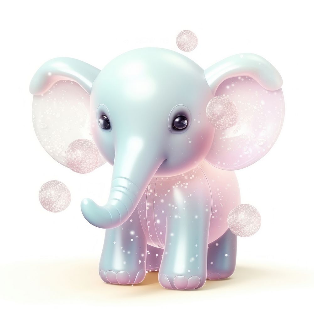 3d jelly glitter elephant wildlife | Free Photo Illustration - rawpixel