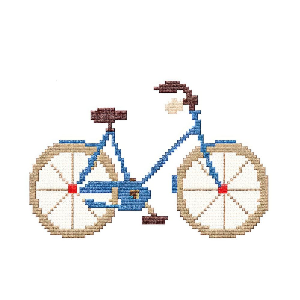 Cross stitch bicycle vehicle transportation | Free Photo Illustration ...