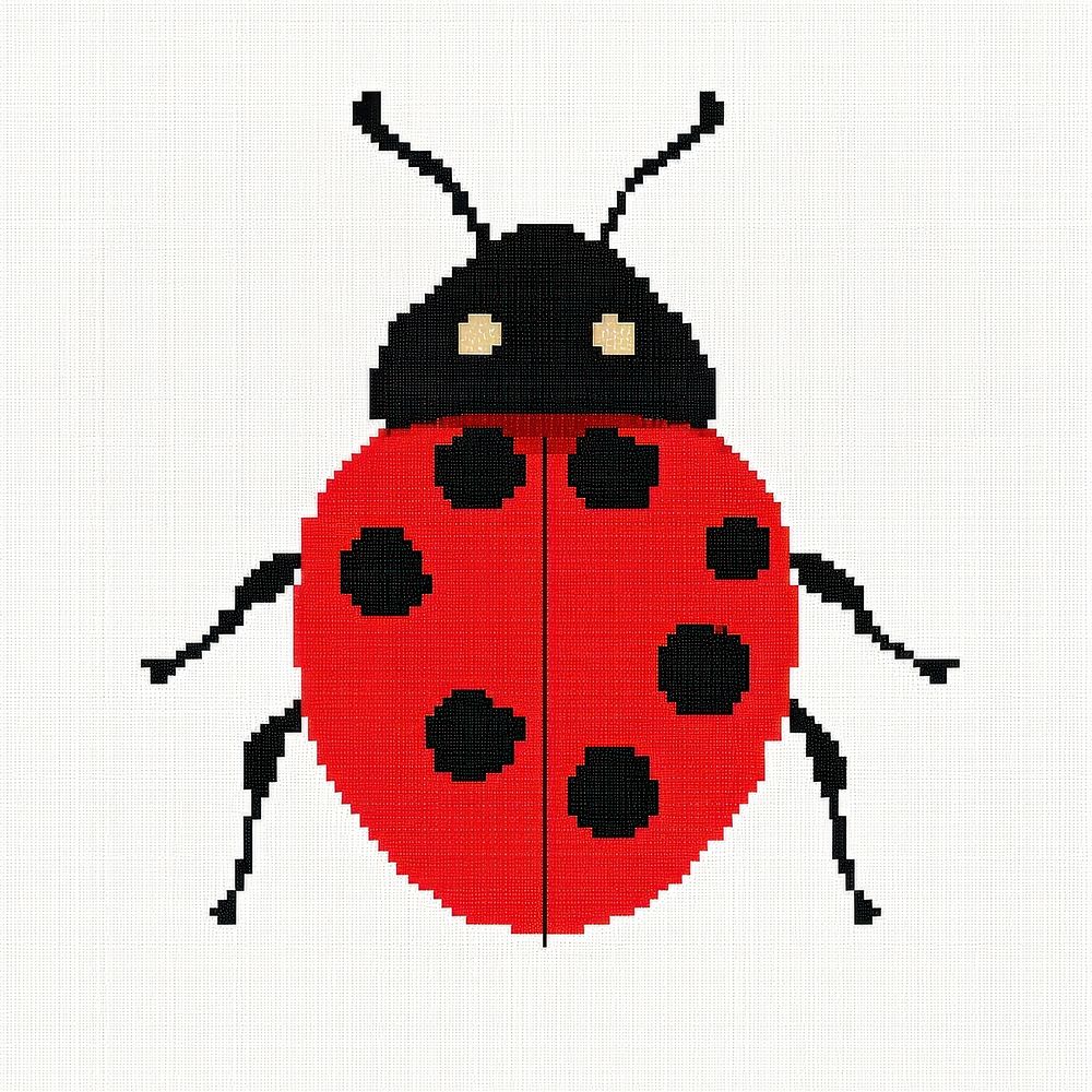 Cross stitch ladybug animal white | Free Photo Illustration - rawpixel