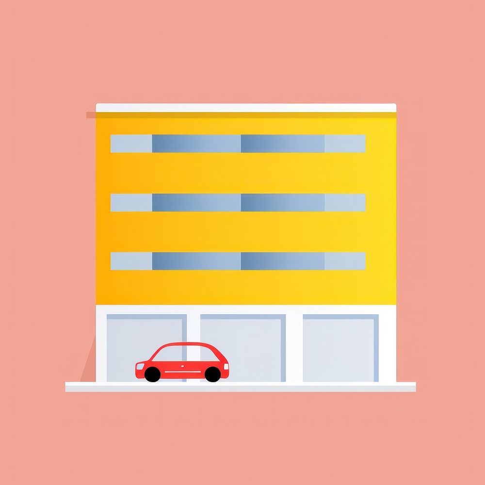Car parking building cartoon sign | Free Photo Illustration - rawpixel
