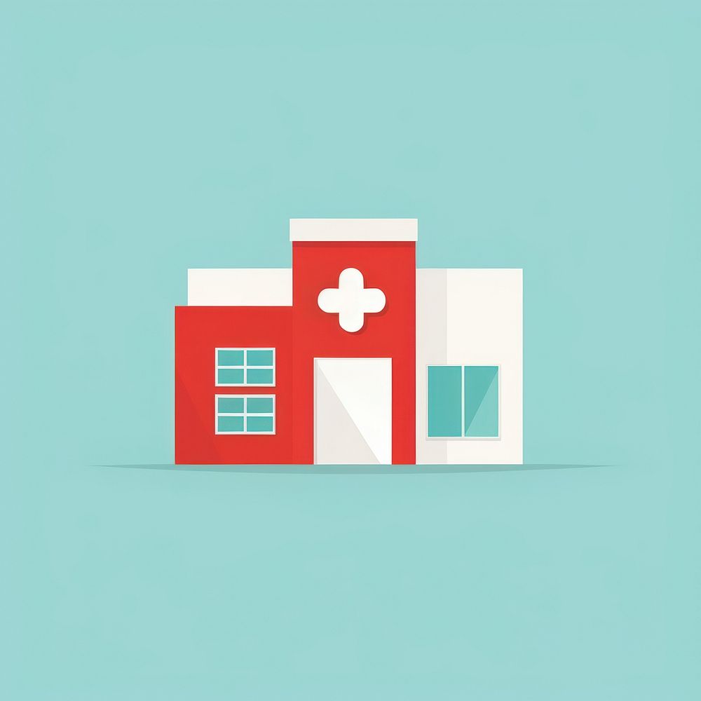 Hospital cartoon symbol architecture. | Premium Photo Illustration ...