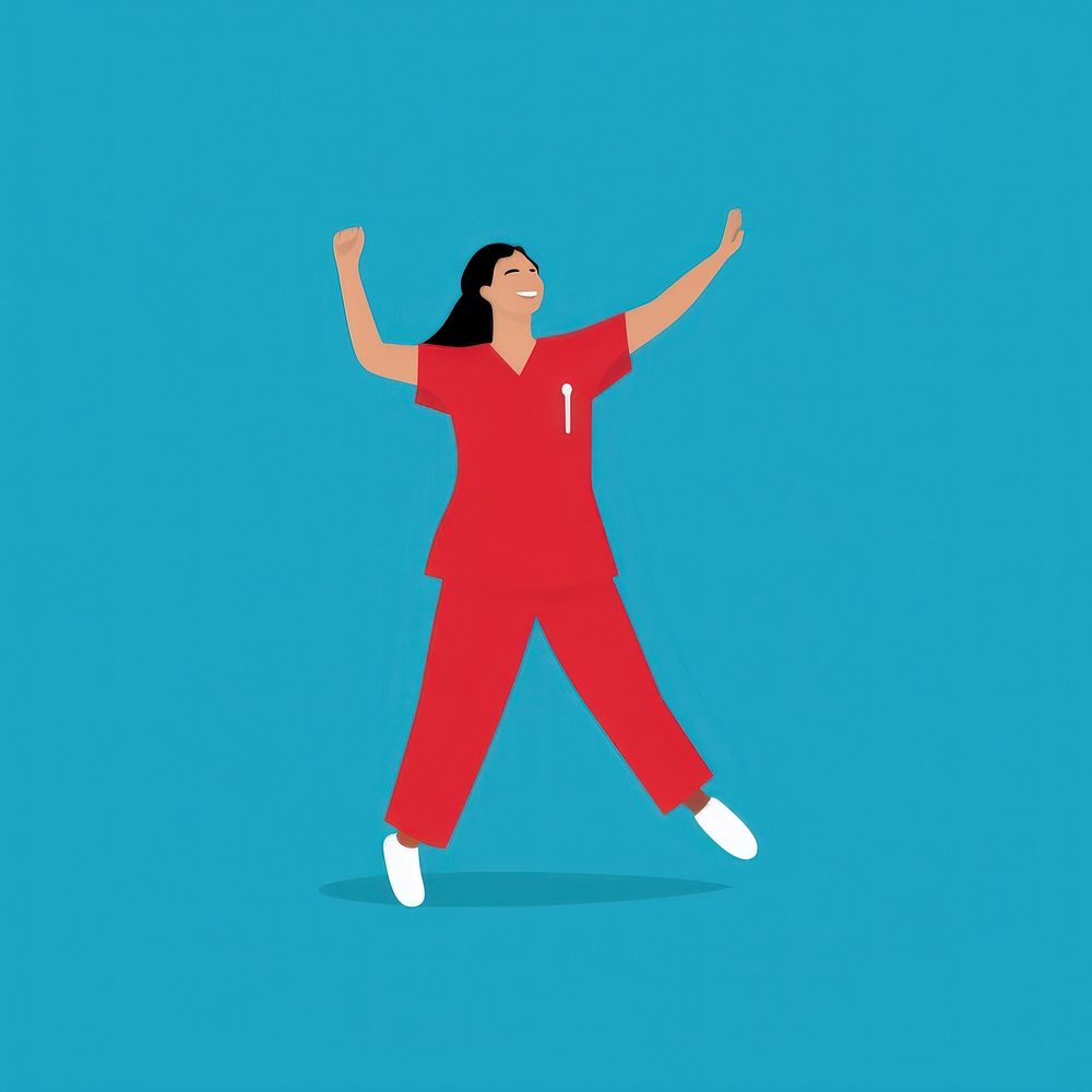 Nurse dancing cartoon adult. | Free Photo Illustration - rawpixel