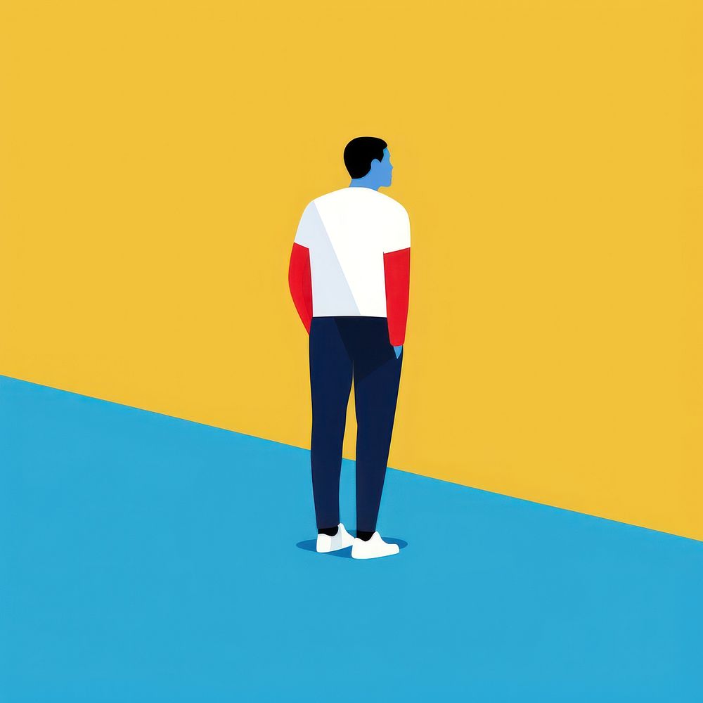 Person looking standing cartoon adult. | Premium Photo Illustration ...