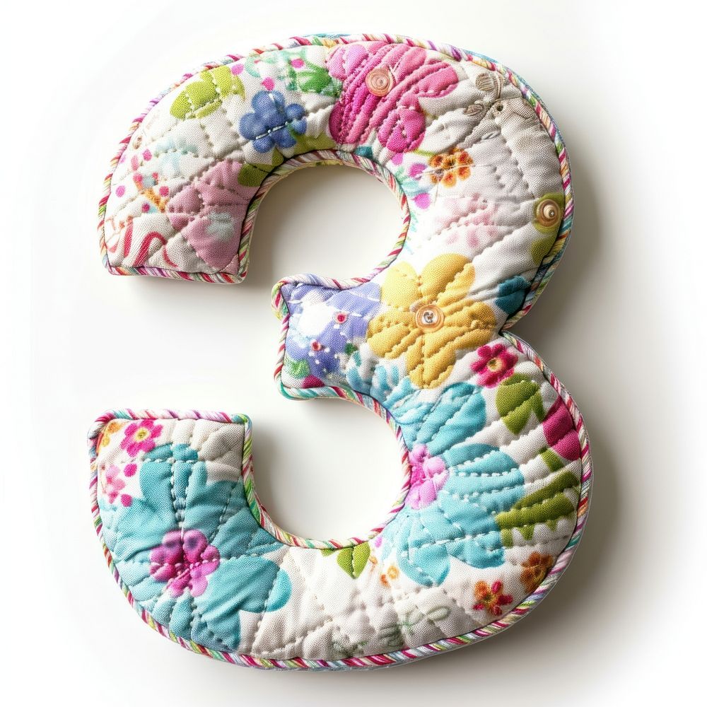 Letters number 3 pattern textile | Premium Photo - rawpixel