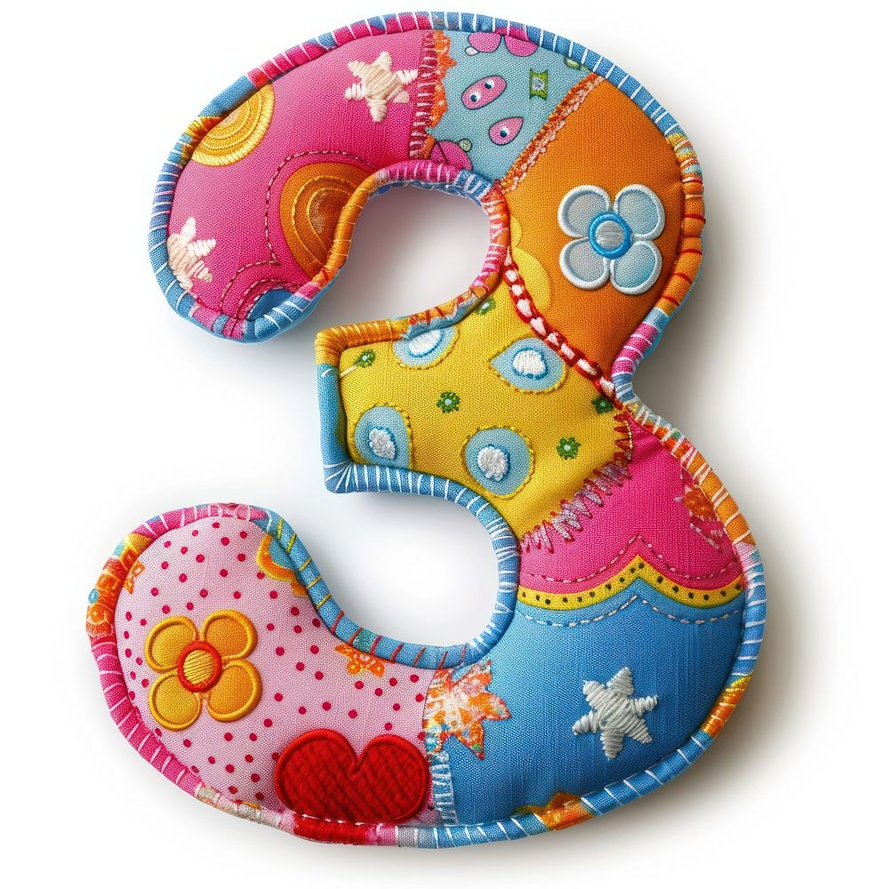 Letters number 3 pattern textile | Free Photo - rawpixel