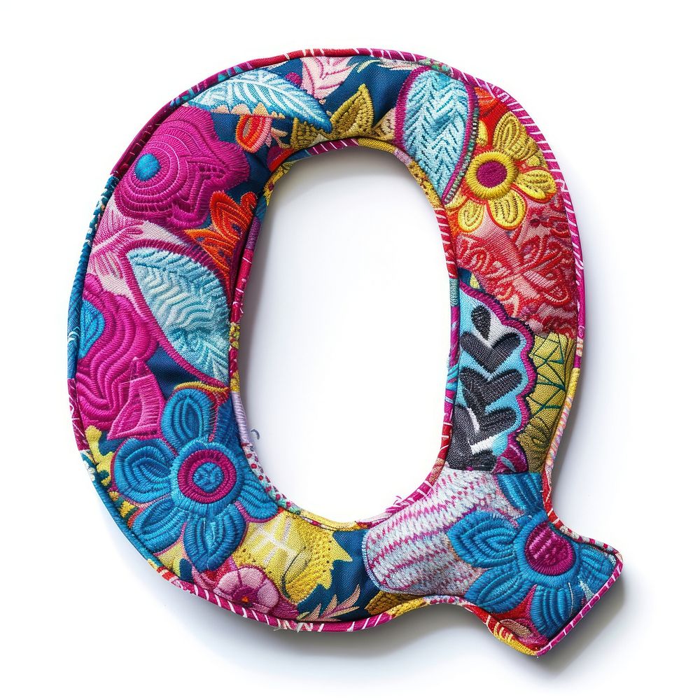 Letters Q pattern textile art. | Premium Photo - rawpixel