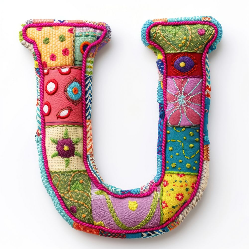 Letters U pattern textile craft. | Free Photo - rawpixel