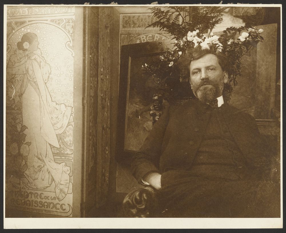 Self-Portrait Alphonse-Marie Mucha Alphonse Maria | Free Photo - rawpixel