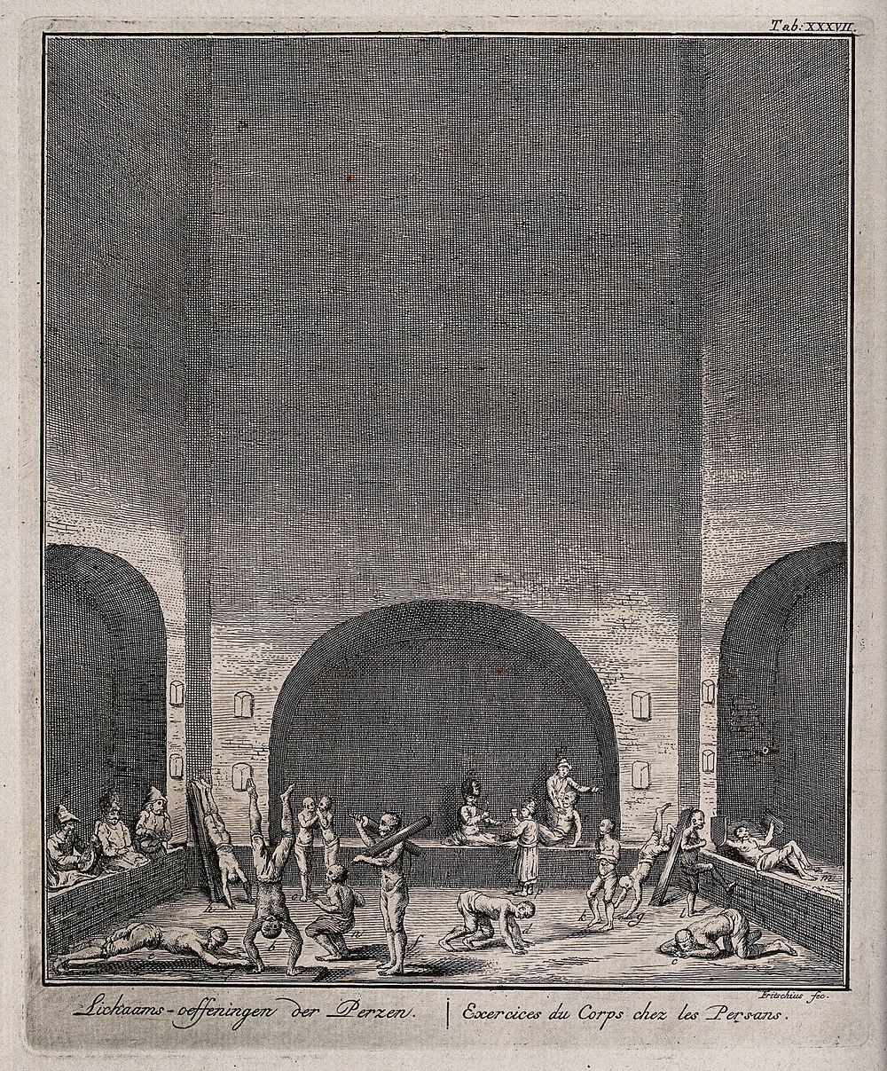 Persian men doing physical exercises | Free Photo Illustration - rawpixel