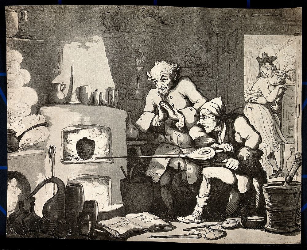 An alchemist and his assistant | Free Photo Illustration - rawpixel