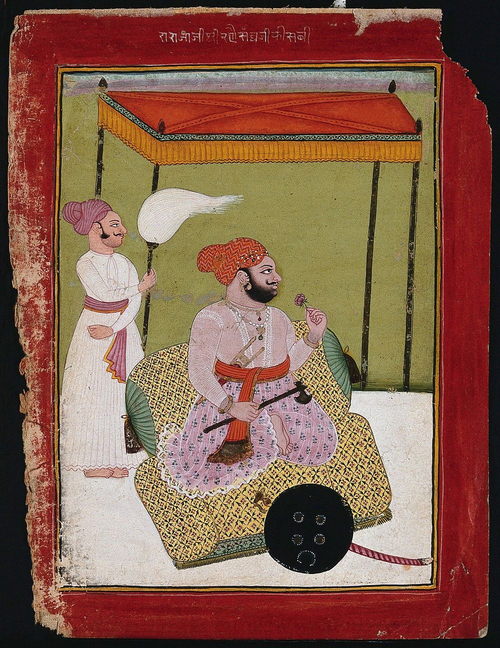Maharaja Rai Singh holding flower, | Free Photo Illustration - rawpixel