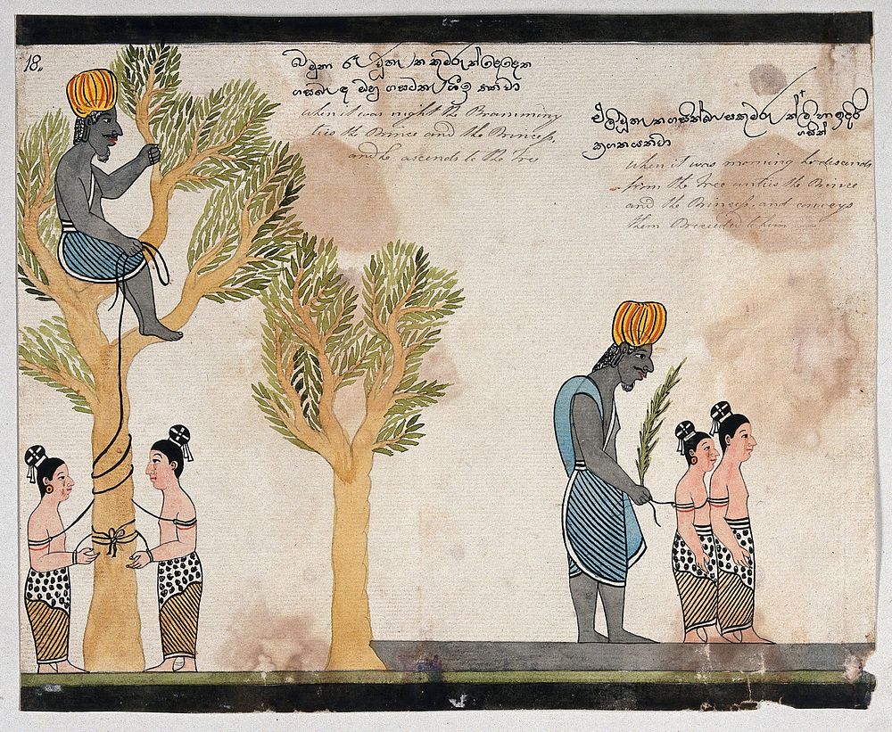 brahmin, sitting tree, keeps children | Free Photo Illustration - rawpixel