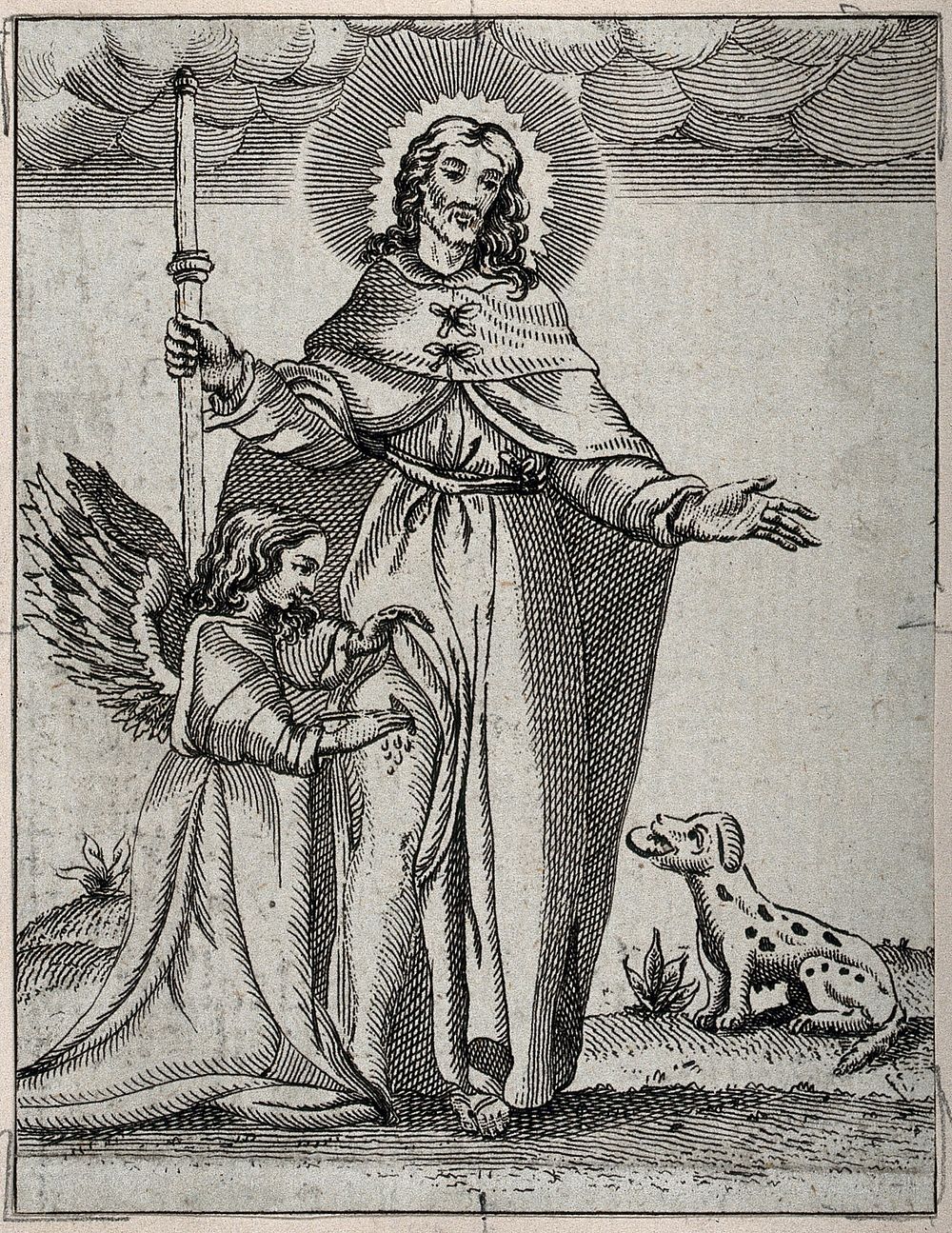 Saint Roch. Etching | Free Photo Illustration - rawpixel