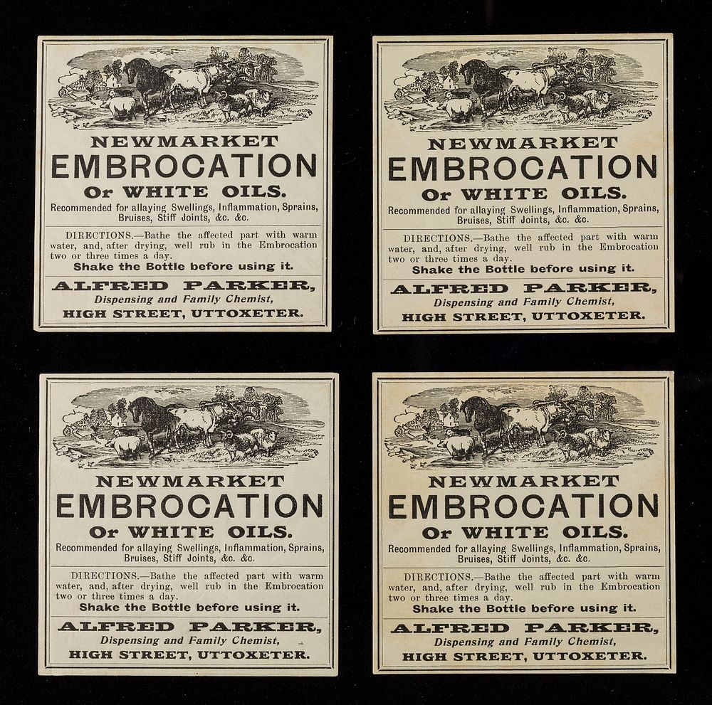 Newmarket embrocation, White oils : | Free Photo Illustration - rawpixel
