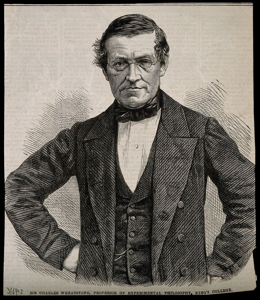 Sir Charles Wheatstone. Wood engraving. | Free Photo Illustration ...