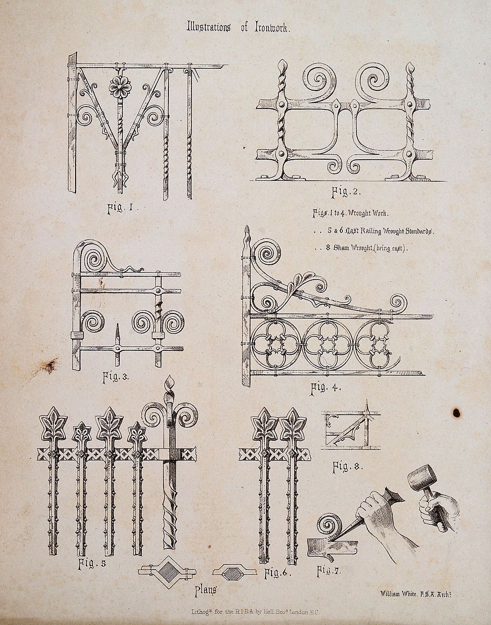 Architecture: decorative ironwork. Lithograph Kell | Free Photo ...