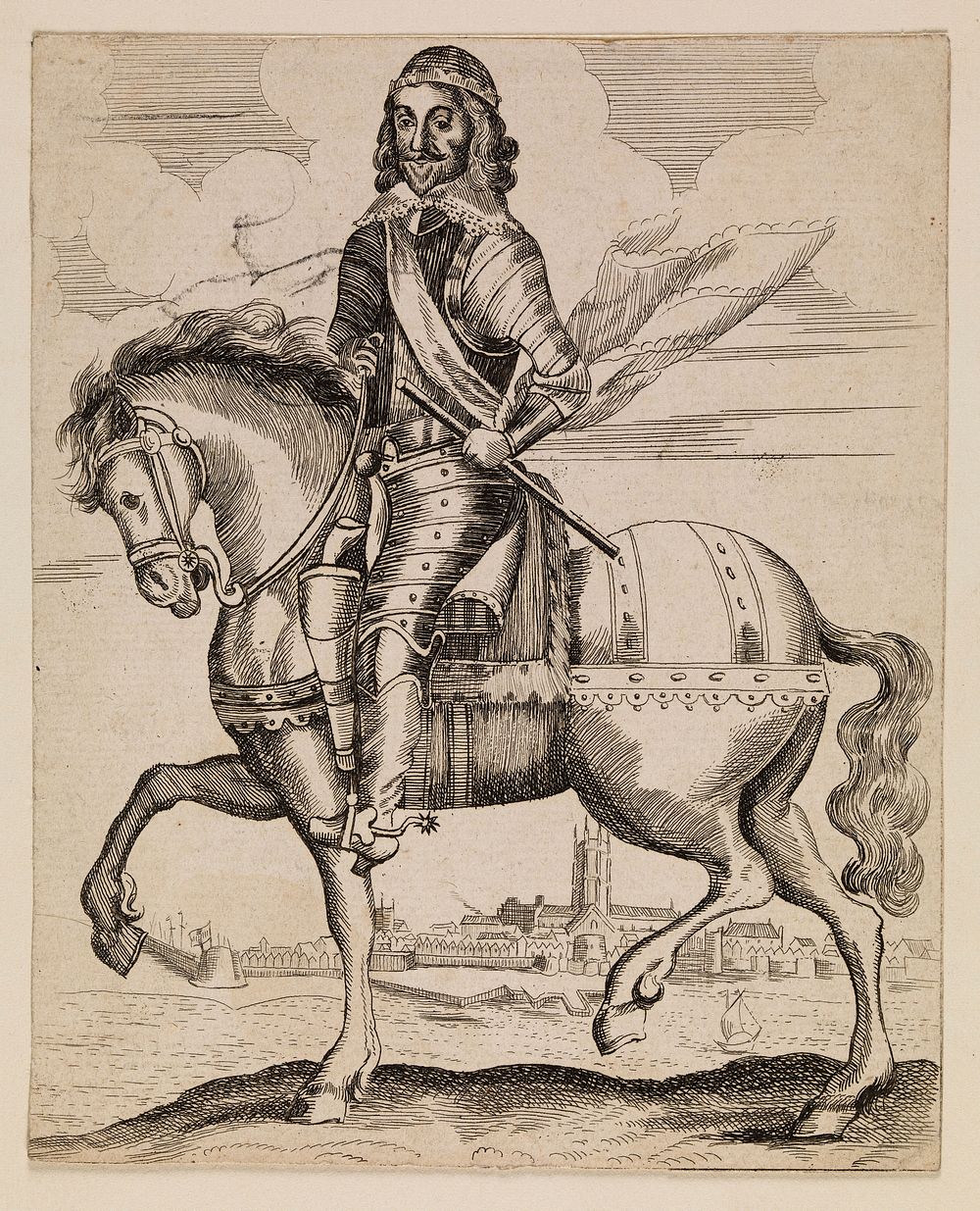 King Charles I horseback. Engraving | Free Photo Illustration - rawpixel