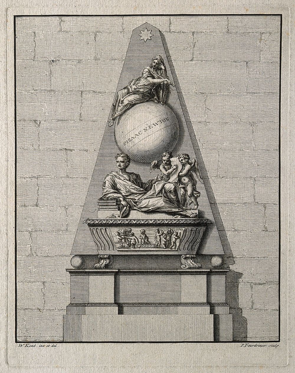 Sir Isaac Newton: monument. Line | Free Photo Illustration - rawpixel