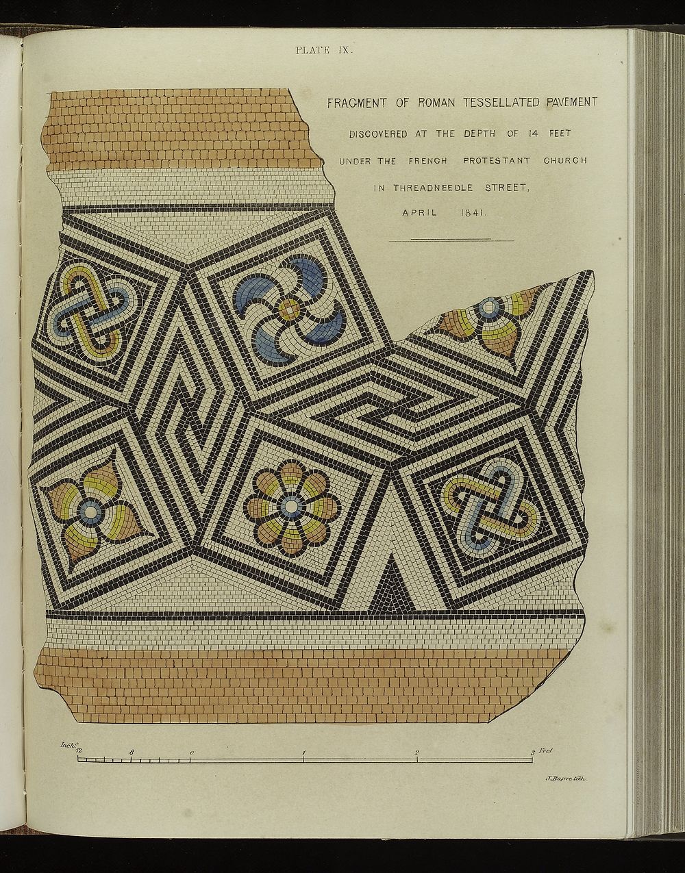 Roman mosaic (tessellated) pavement, London | Free Photo Illustration ...