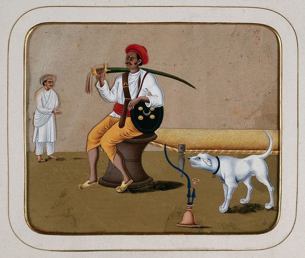 dog growling soldier sitting muda | Free Photo Illustration - rawpixel