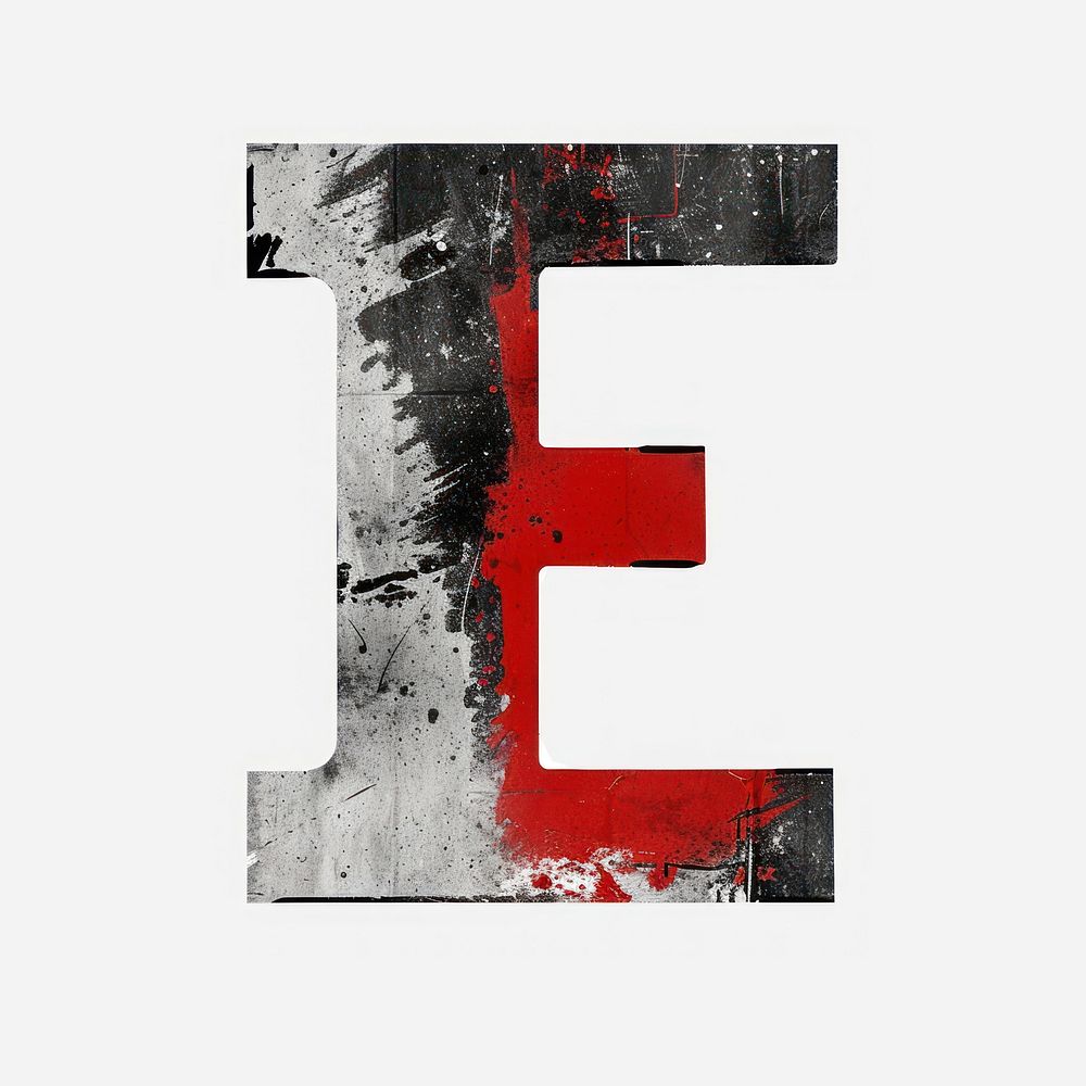 Alphabet E font text splattered | Premium Photo Illustration - rawpixel