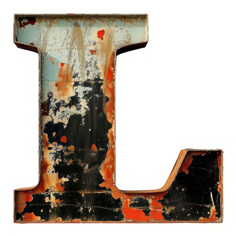 Alphabet L font text rust | Free Photo Illustration - rawpixel