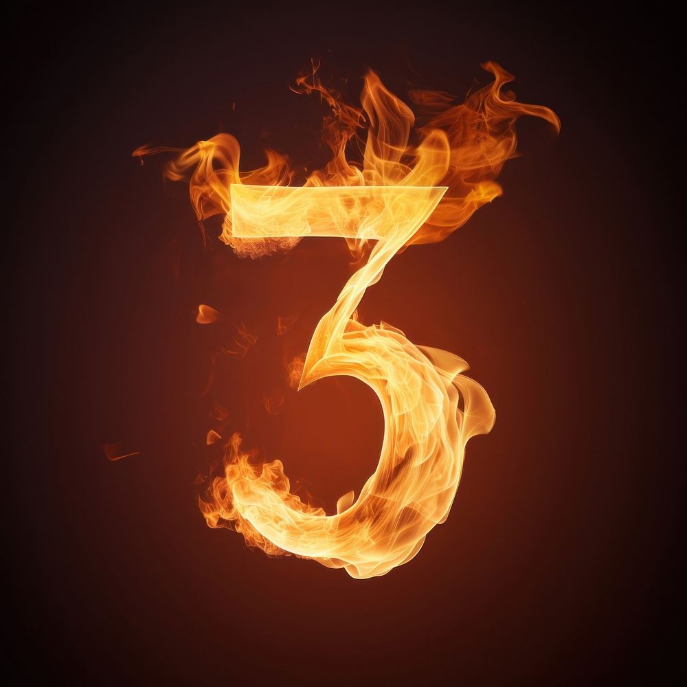 Burning number 3 fire burning | Premium Photo Illustration - rawpixel