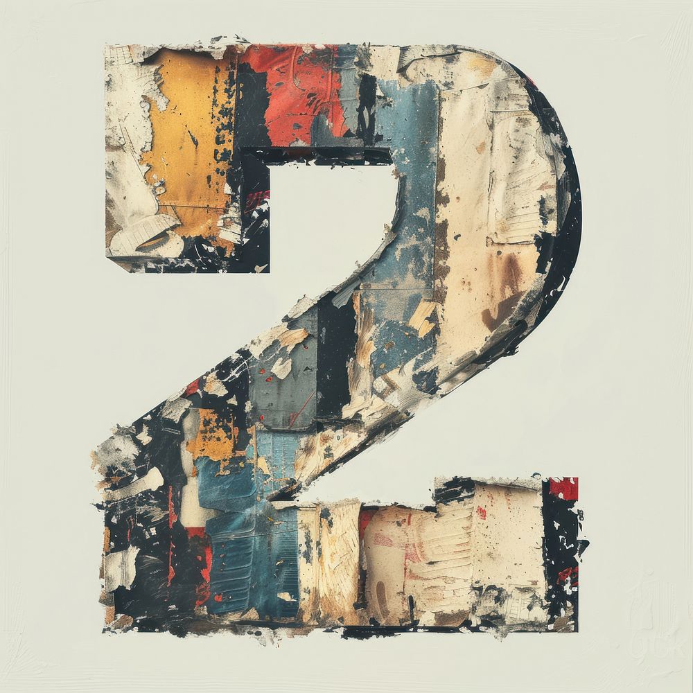 Number 2 font text accessories. | Free Photo Illustration - rawpixel