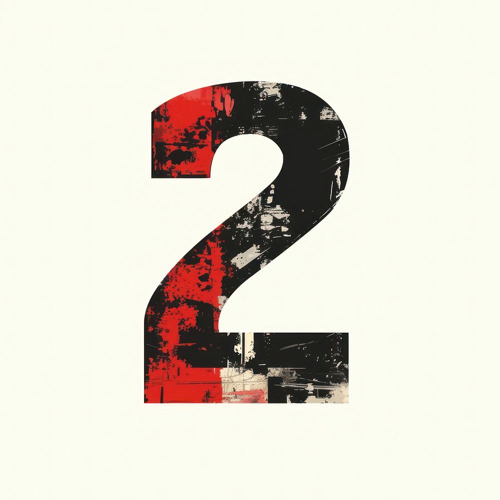 Number 2 font art deterioration. | Free Photo Illustration - rawpixel