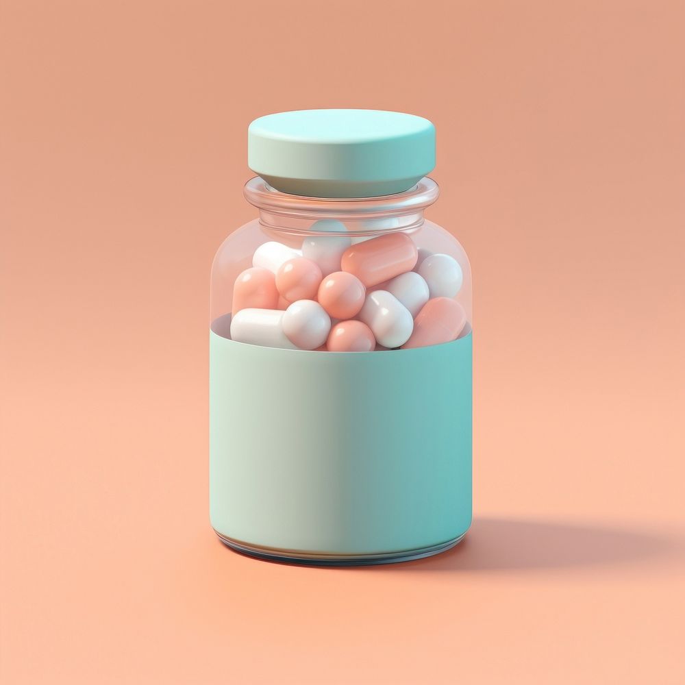 Jar medicine pill medication container. | Premium Photo Illustration ...