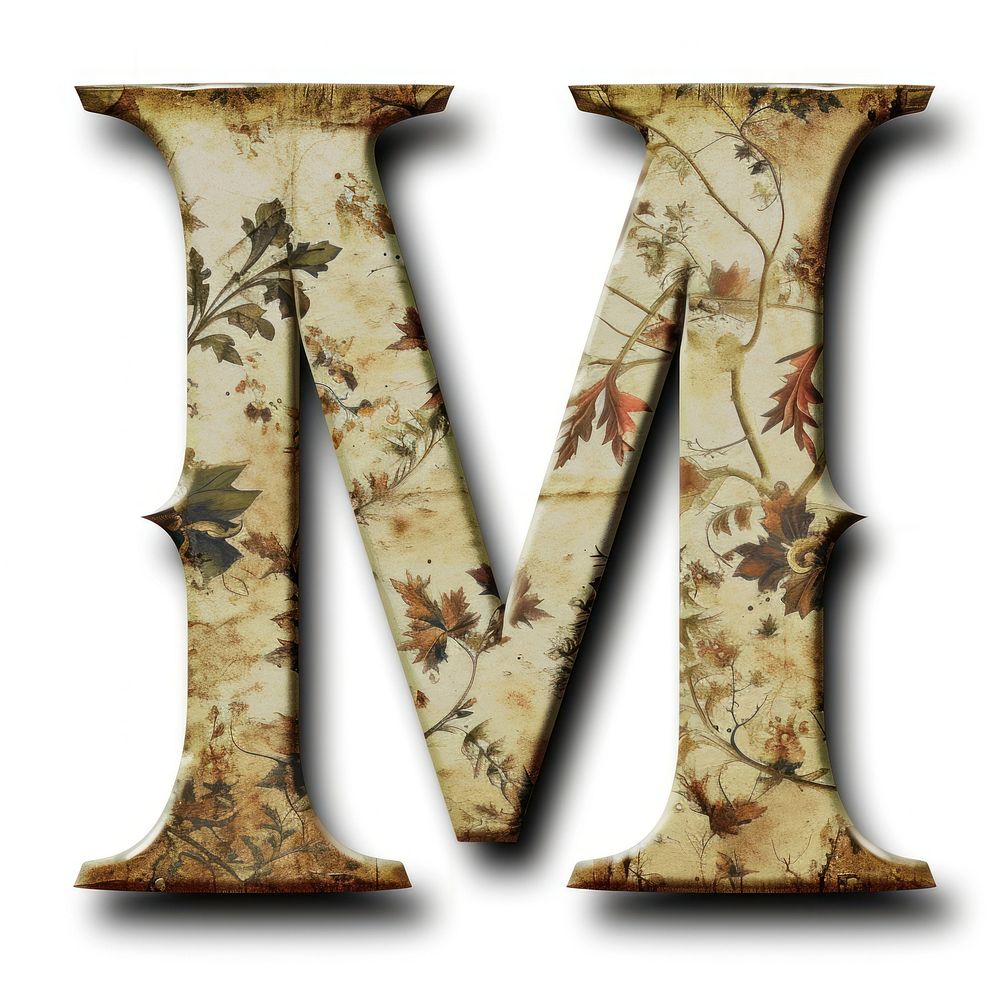Vintage Alphabet M text old | Free Photo Illustration - rawpixel