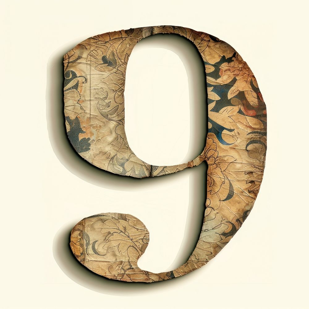 Vintage Alphabet Number 9 number | Free Photo Illustration - rawpixel