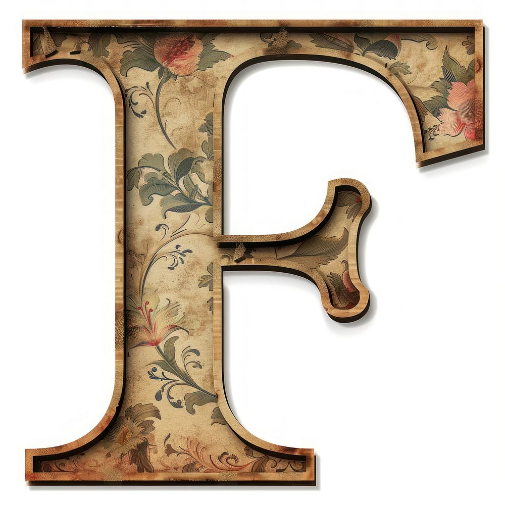 Vintage Alphabet F text old | Free Photo Illustration - rawpixel