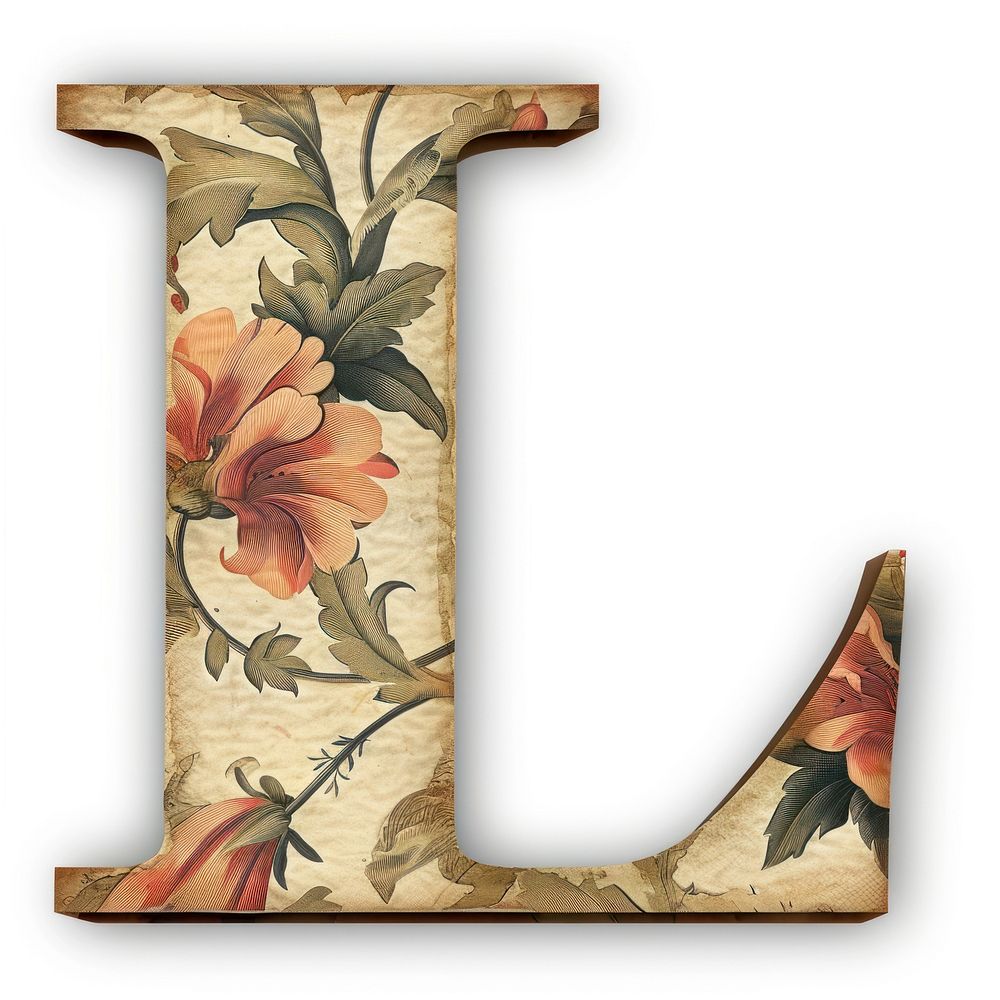 Vintage Alphabet L art paper | Free Photo Illustration - rawpixel
