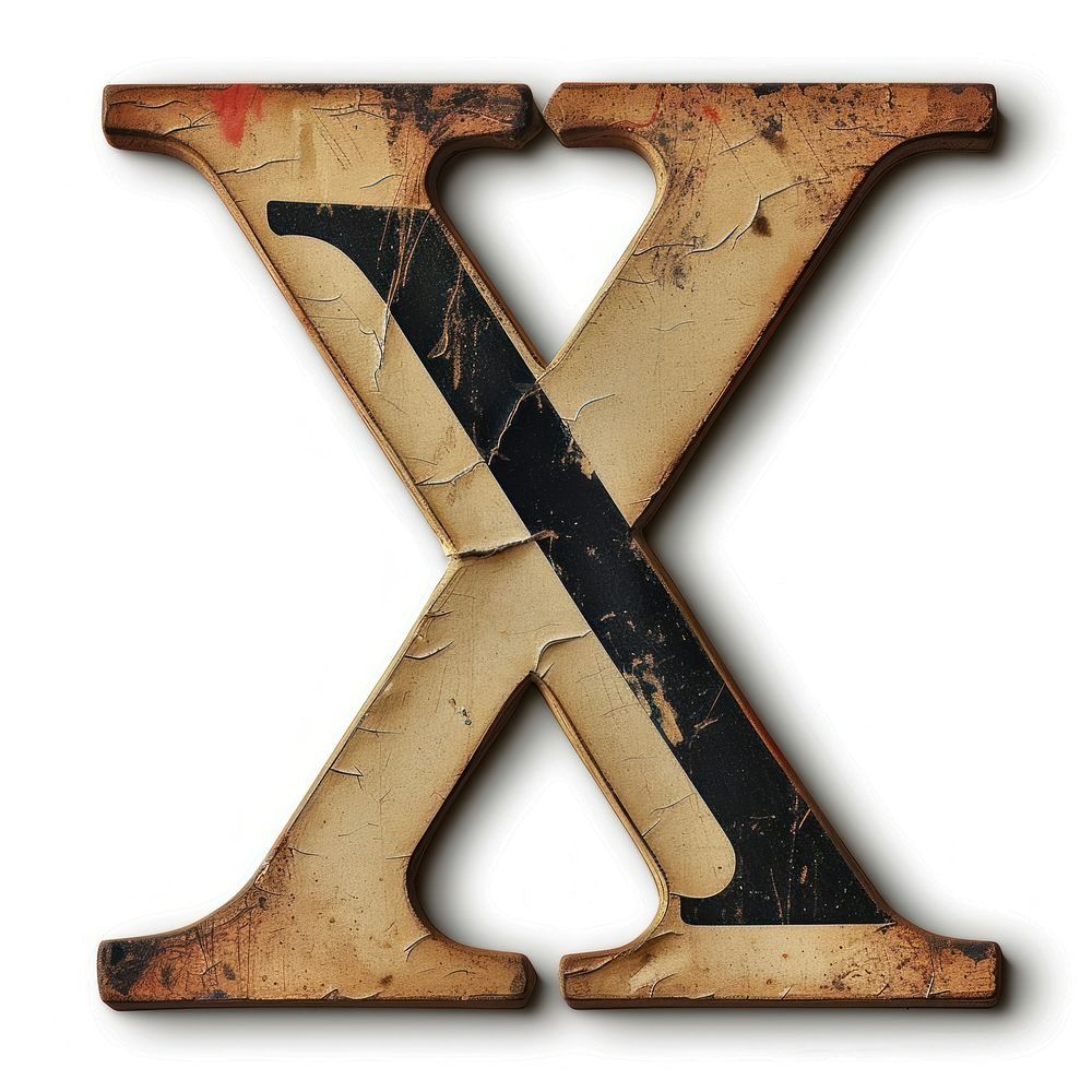 Vintage Alphabet X text old | Free Photo Illustration - rawpixel
