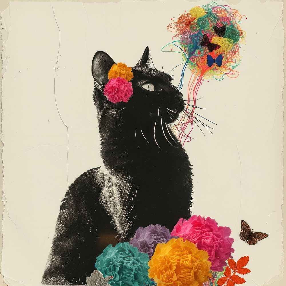 Paper collage cat art animal | Premium Photo Illustration - rawpixel