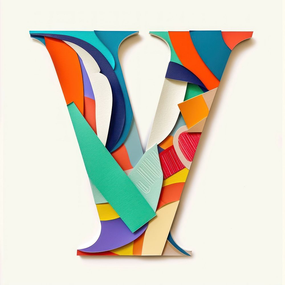 Alphabet V text art shape. | Premium Photo Illustration - rawpixel