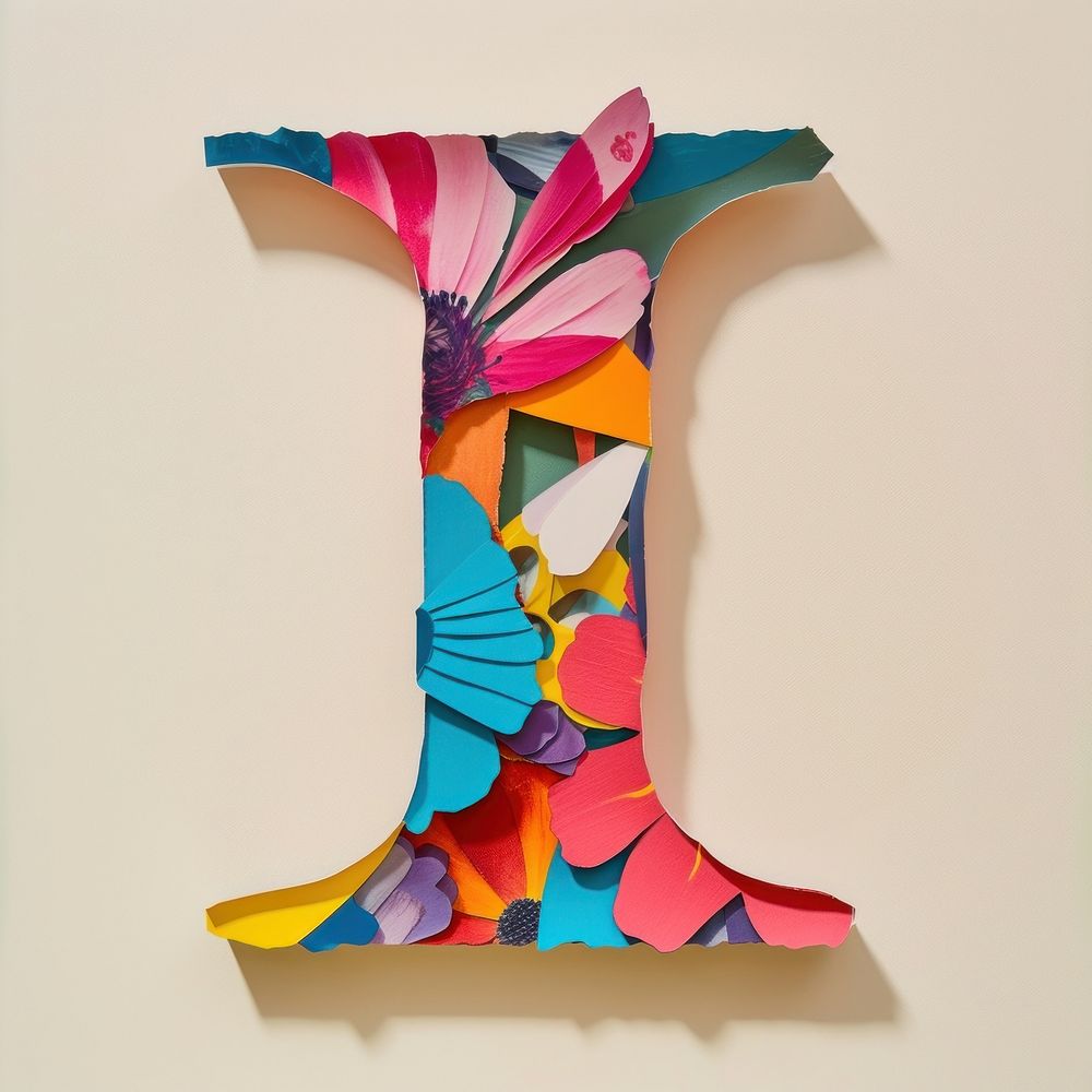 Alphabet I art pattern craft. | Free Photo Illustration - rawpixel