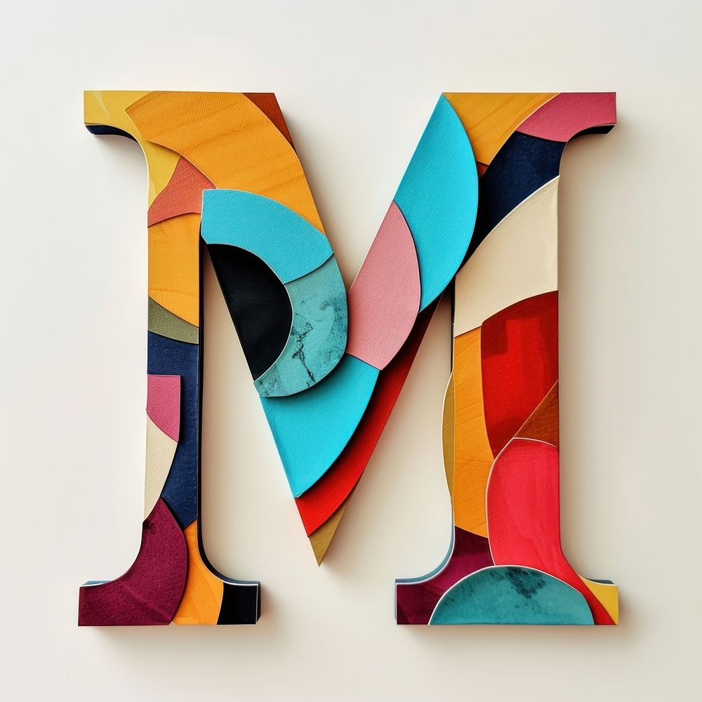Alphabet M art shape craft. | Premium Photo Illustration - rawpixel