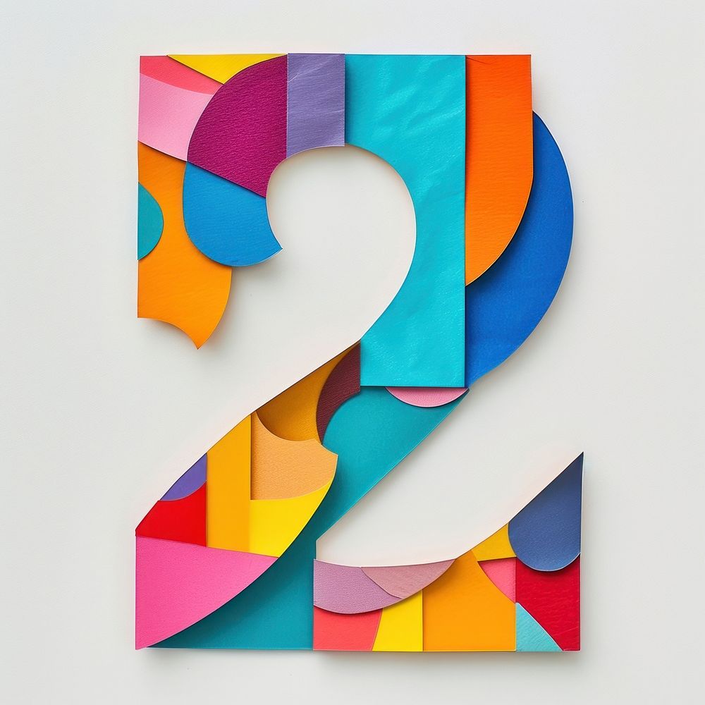 Alphabet number 2 shape craft | Premium Photo Illustration - rawpixel