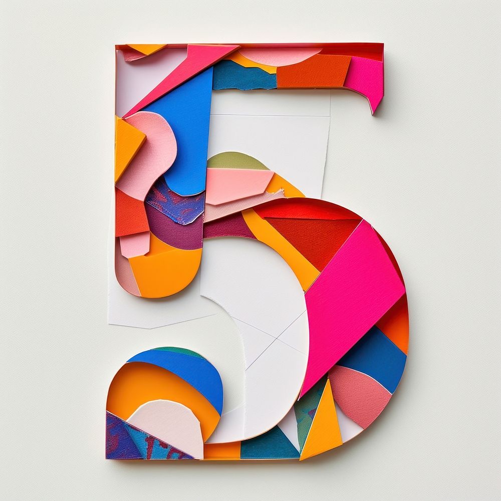 Number 5 art shape craft. | Premium Photo Illustration - rawpixel