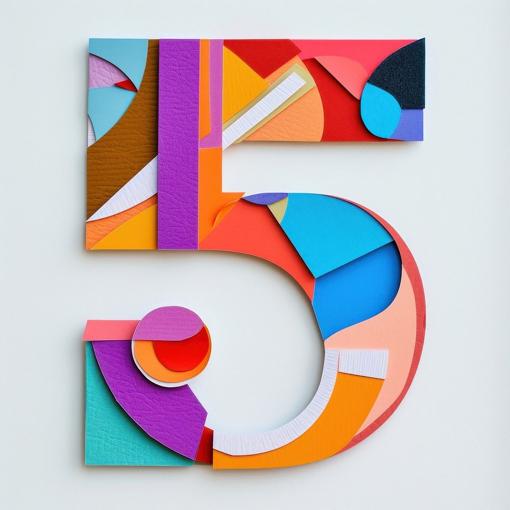 Number 5 art shape craft. | Premium Photo Illustration - rawpixel