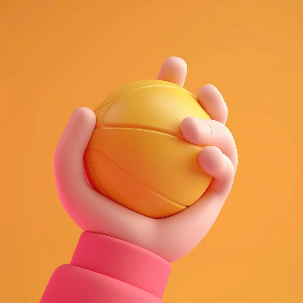 Basketball spinning hand cartoon holding | Premium Photo Illustration ...