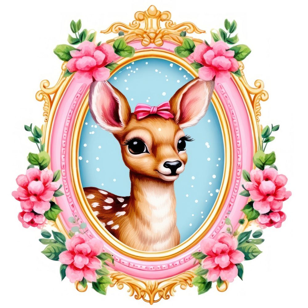 Cute dear printable sticker pattern | Premium Photo Illustration - rawpixel